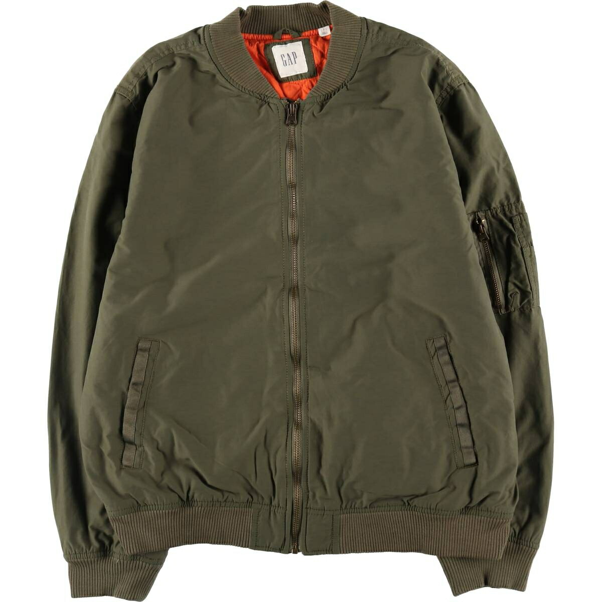 【楽天市場】古着 民間品 00'S ギャップ GAP MA-1タイプ 中綿入り ミリタリー フライトジャケット メンズL相当 /eaa506838 【中古】 【241203】：古着屋JAM