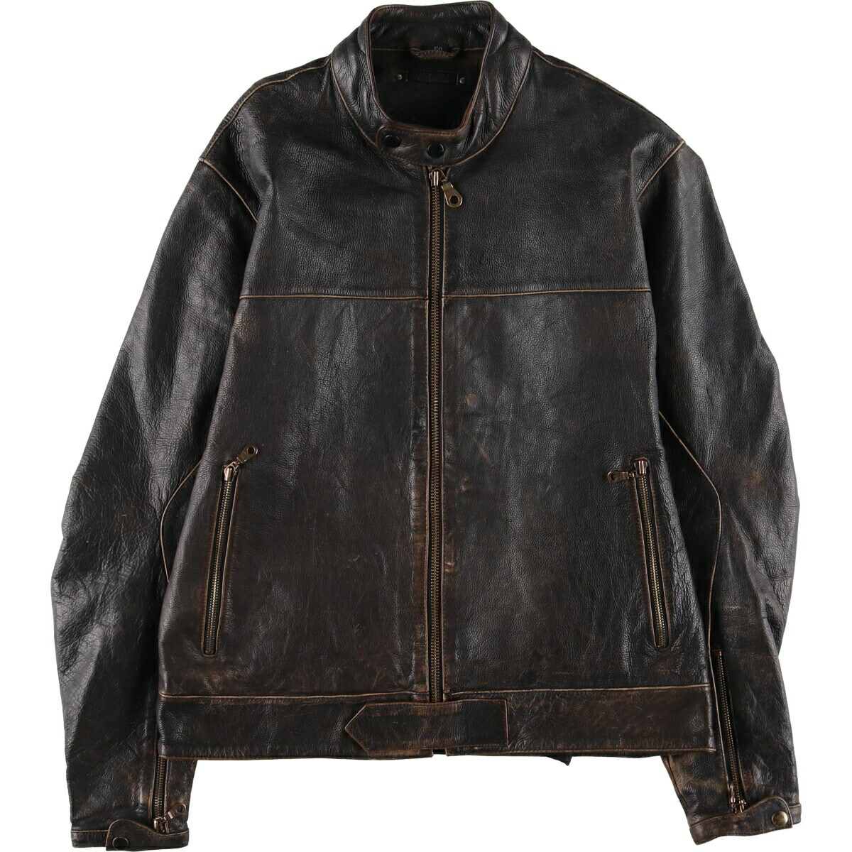 【楽天市場】古着 SEUGA MAX シングルライダースジャケット メンズL相当 /eaa511141 【中古】 【250102】：古着屋JAM