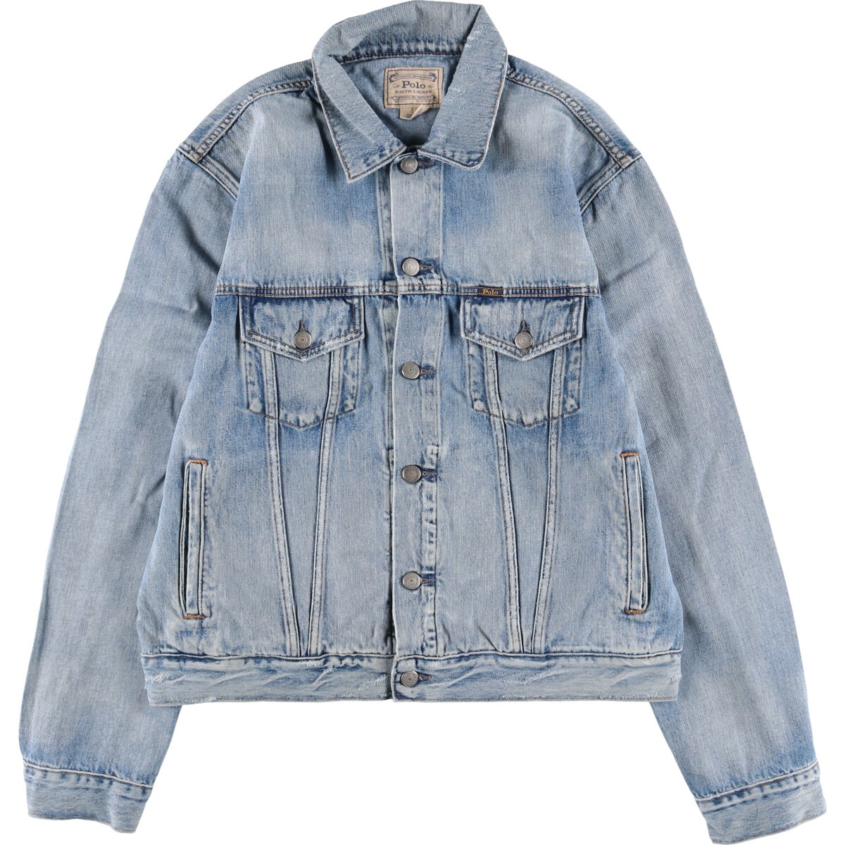 【楽天市場】古着 ラルフローレン Ralph Lauren POLO RALPH LAUREN デニムジャケット Gジャン メンズL相当 ...
