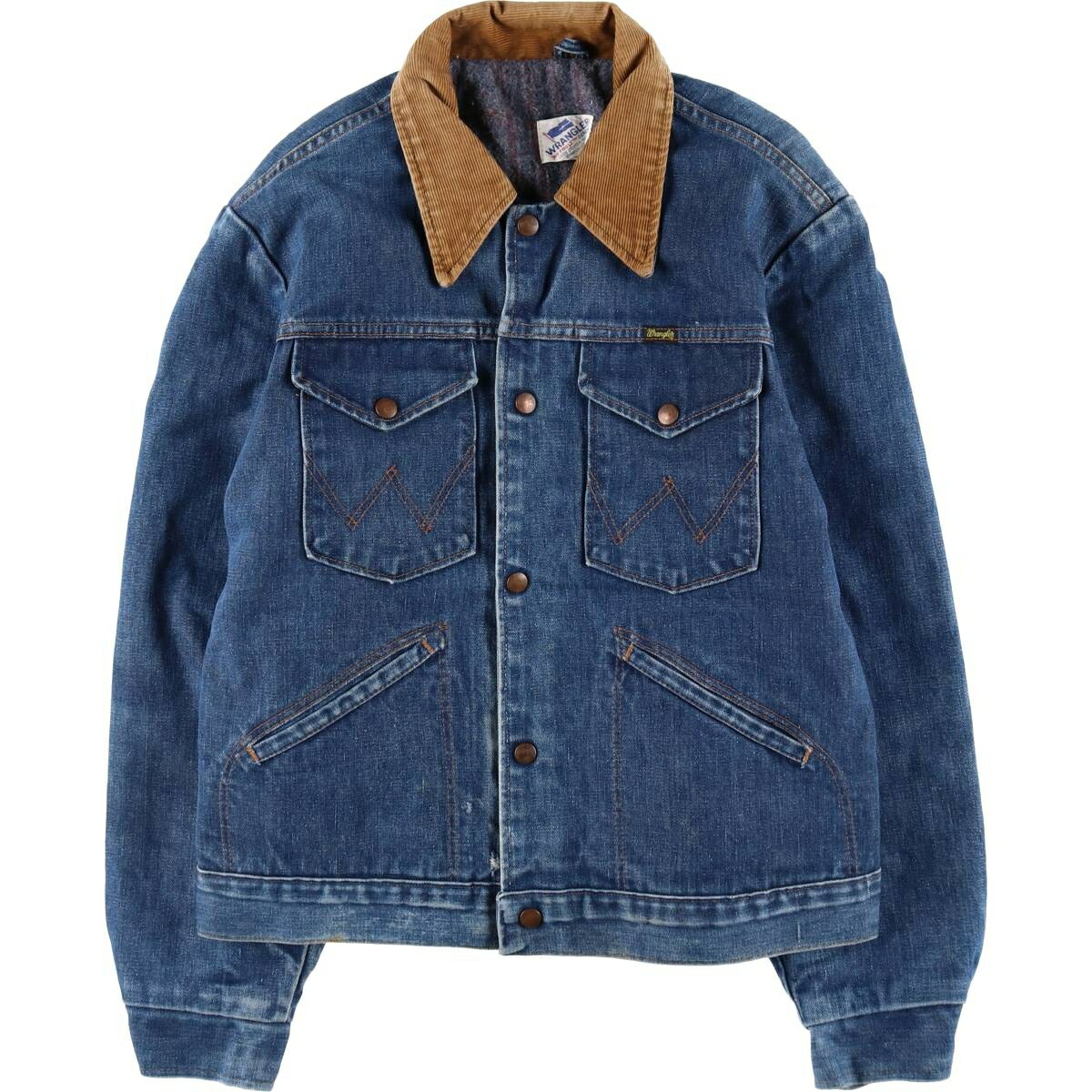 【楽天市場】古着 80'S ラングラー Wrangler デニムジャケット Gジャン USA製 メンズL相当 ヴィンテージ ...