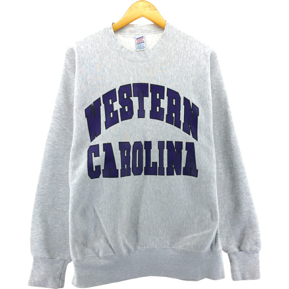 【楽天市場】古着 90'S SOFFE SUPER SWEATS リバースウィーブタイプ カレッジスウェットシャツ トレーナー USA製 ...