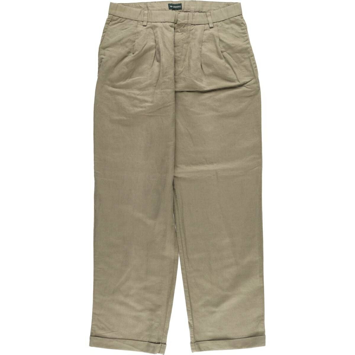 【楽天市場】古着 ドッカーズ DOCKERS PREMIUM ツータック ヘリンボーン リネン×コットンパンツ スラックス メンズw34相当 ...