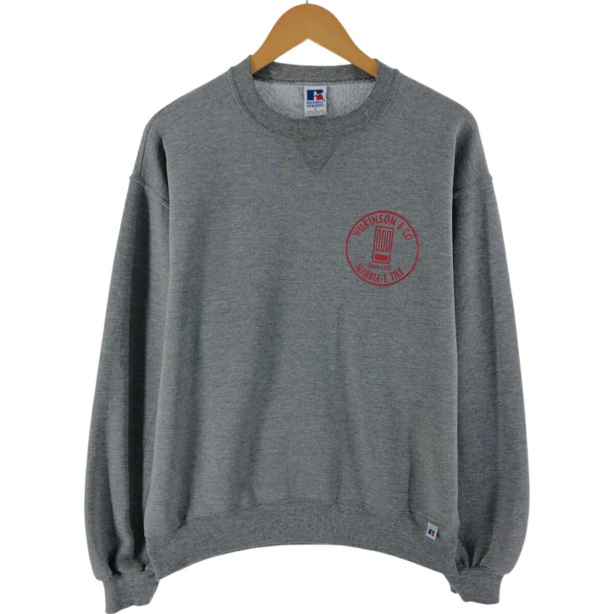 【楽天市場】古着 90'S ラッセル Russell WILKINSON&CO. バックプリント アドバタイジング スウェットシャツ ...