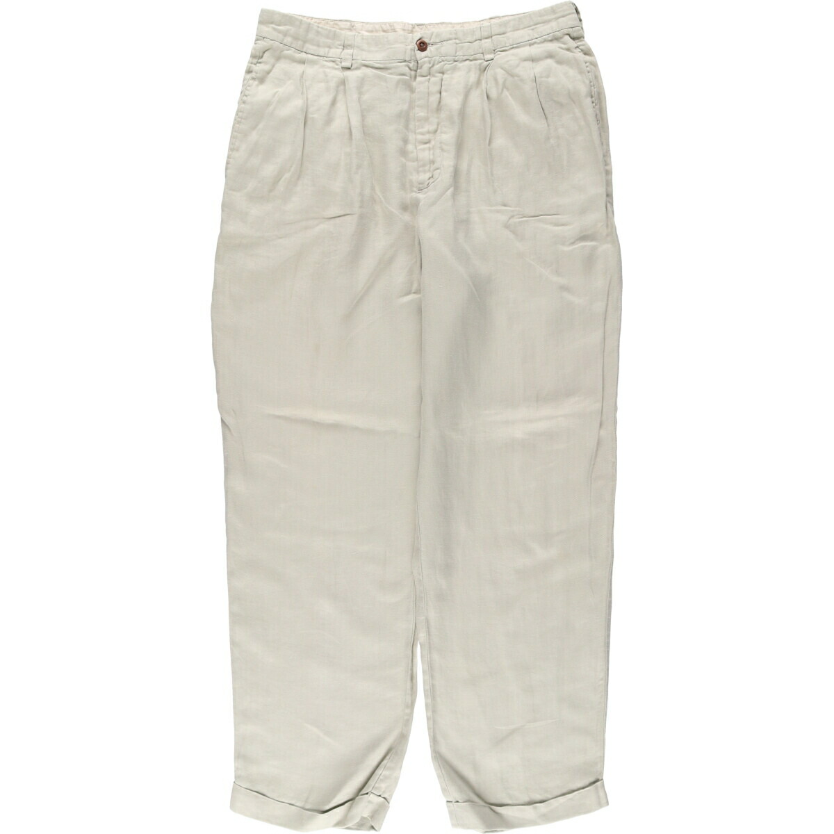 【楽天市場】古着 ブルックスブラザーズ Brooks Brothers IRISH LINEN ツータック リネンパンツ スラックス メンズ ...