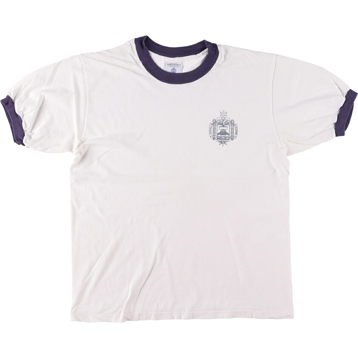 【楽天市場】古着 90'S MIDSHIPMEN STORE USNA 海軍兵学校 カレッジ リンガーTシャツ メンズS相当 ヴィンテージ ...