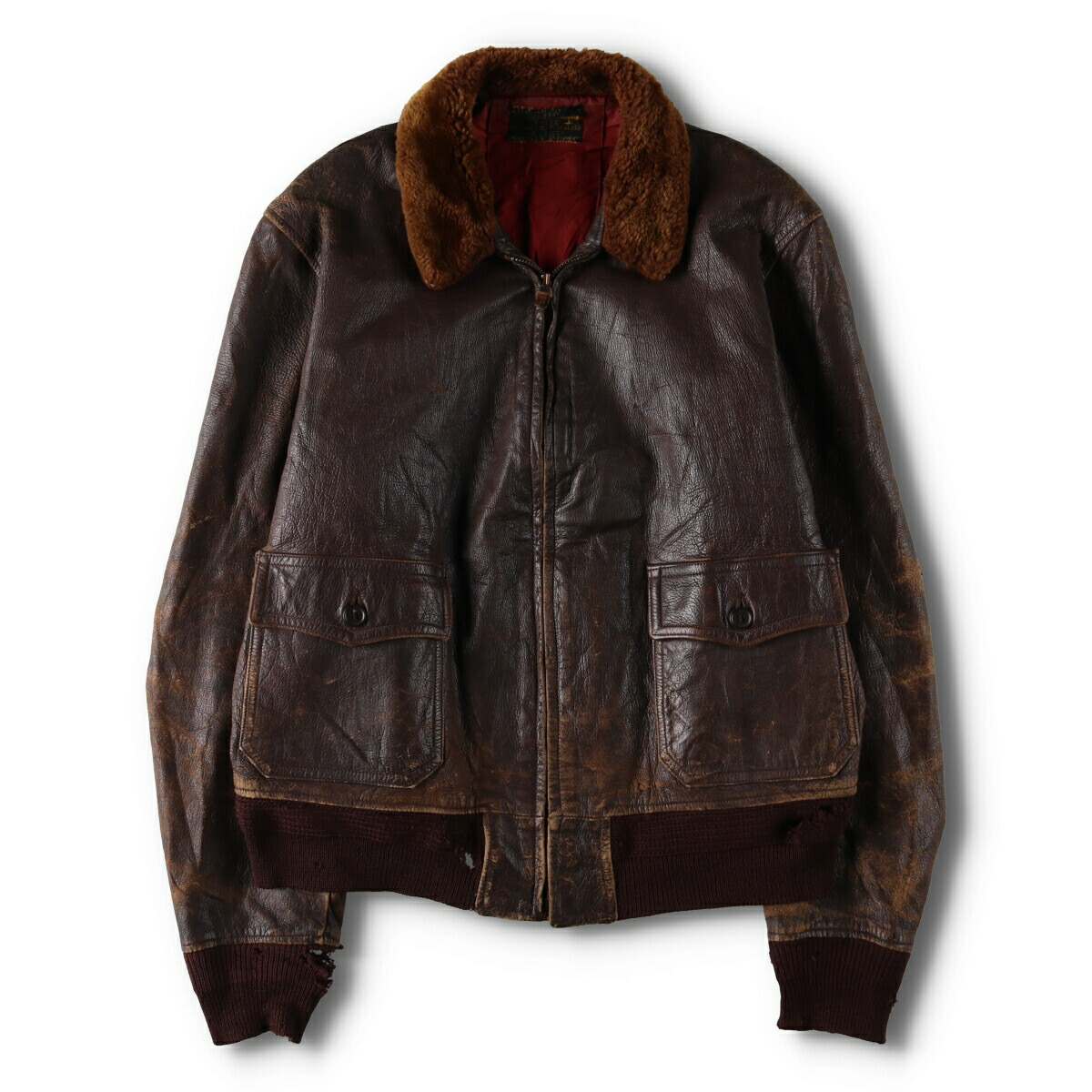 【楽天市場】古着 40'S 米軍実品 U.S.NAVY.AIR.FORCE AN6552 レザーフライトジャケット USA製 メンズXL相当 ヴィンテージ /eva003280 【中古 ...