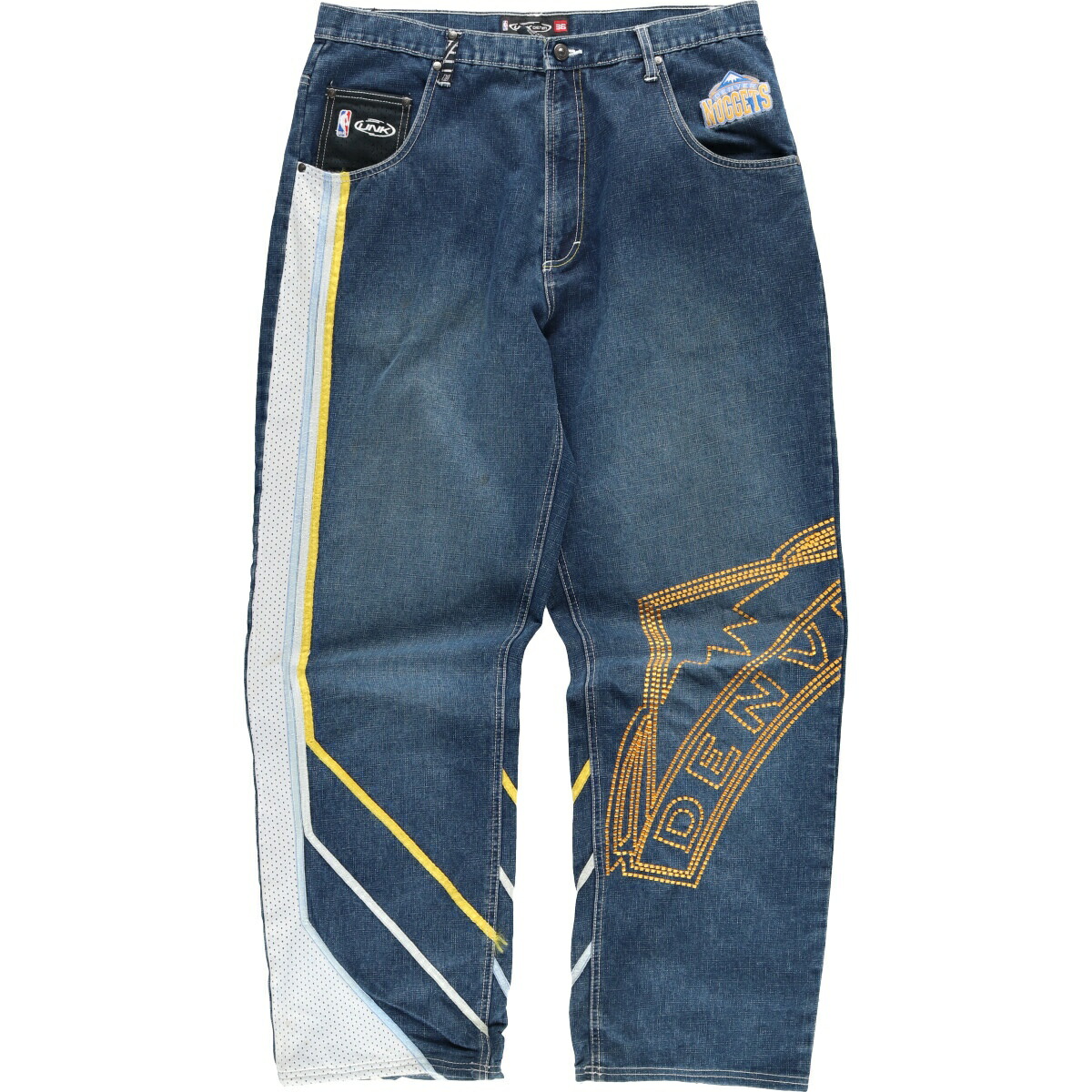 【楽天市場】古着 UNK DENIM NBA DENVER NUGGETS デンバー ナゲッツ デニムパンツ メンズw38 ...