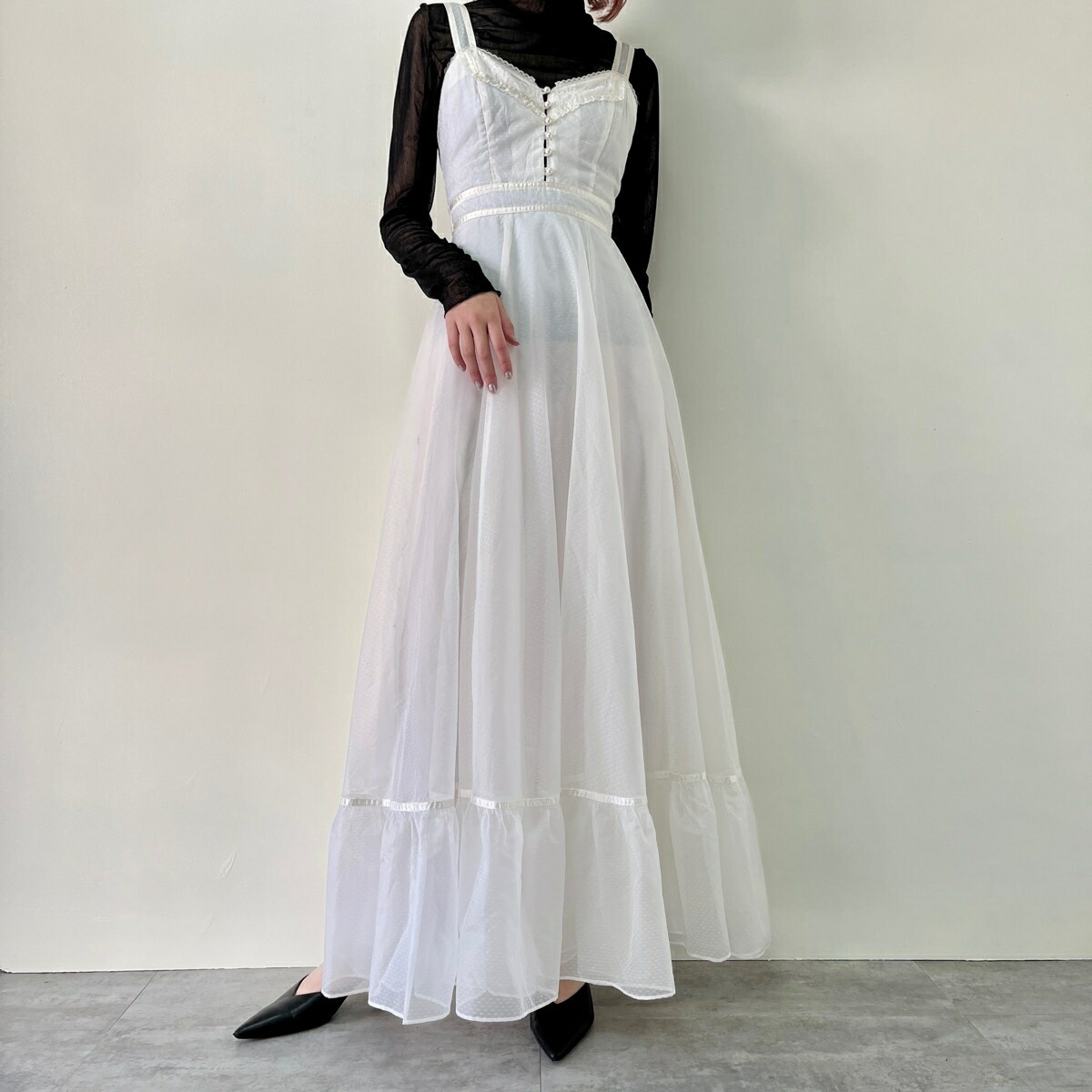 【楽天市場】古着 70年代 ガンネサックス GUNNE SAX Jessica マキシ丈 ノースリーブワンピース レディースM ヴィンテージ ...