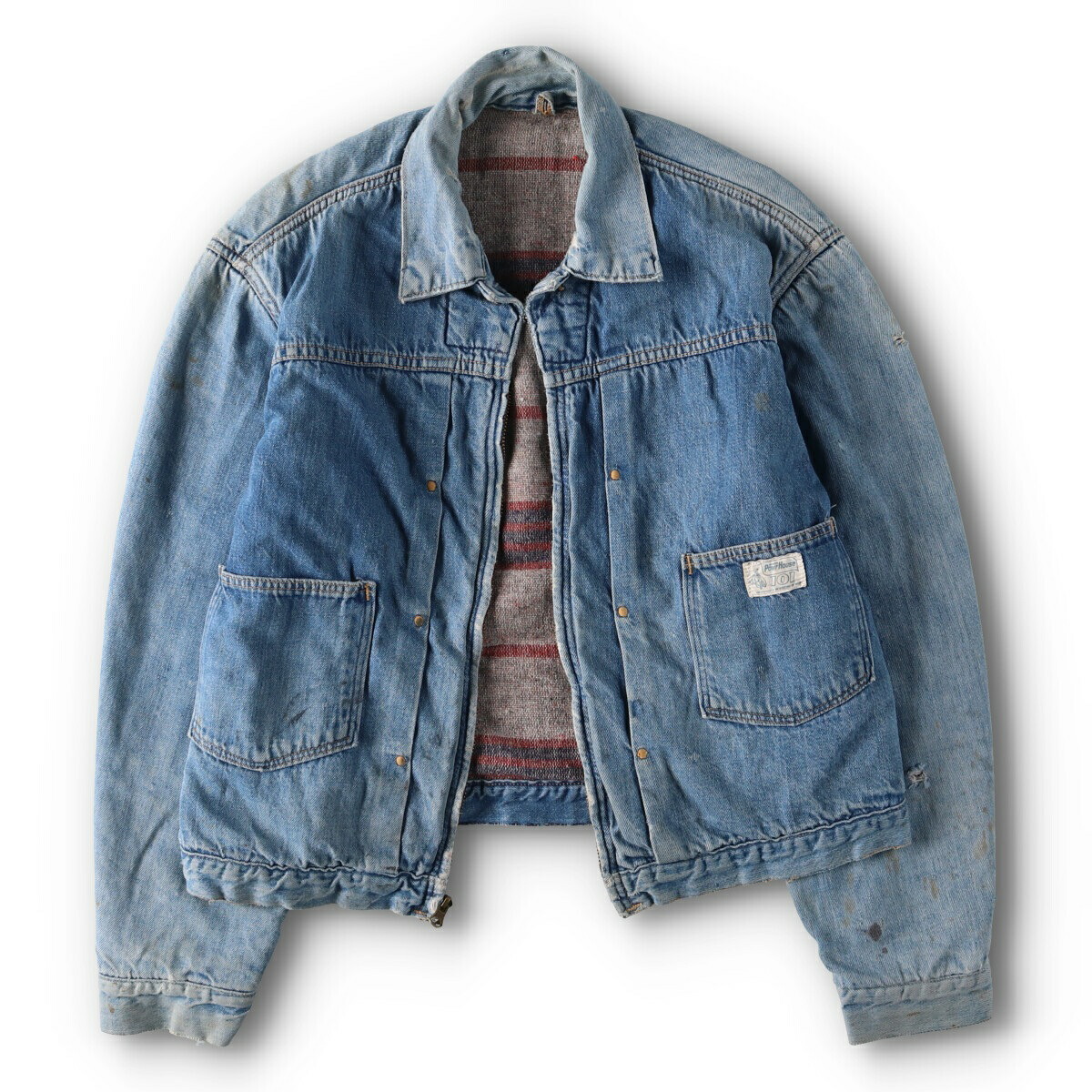 【楽天市場】古着 60'S モンゴメリーワード Montgomery Ward POWR HOUSE パワーハウス デニムジャケット Gジャン ...