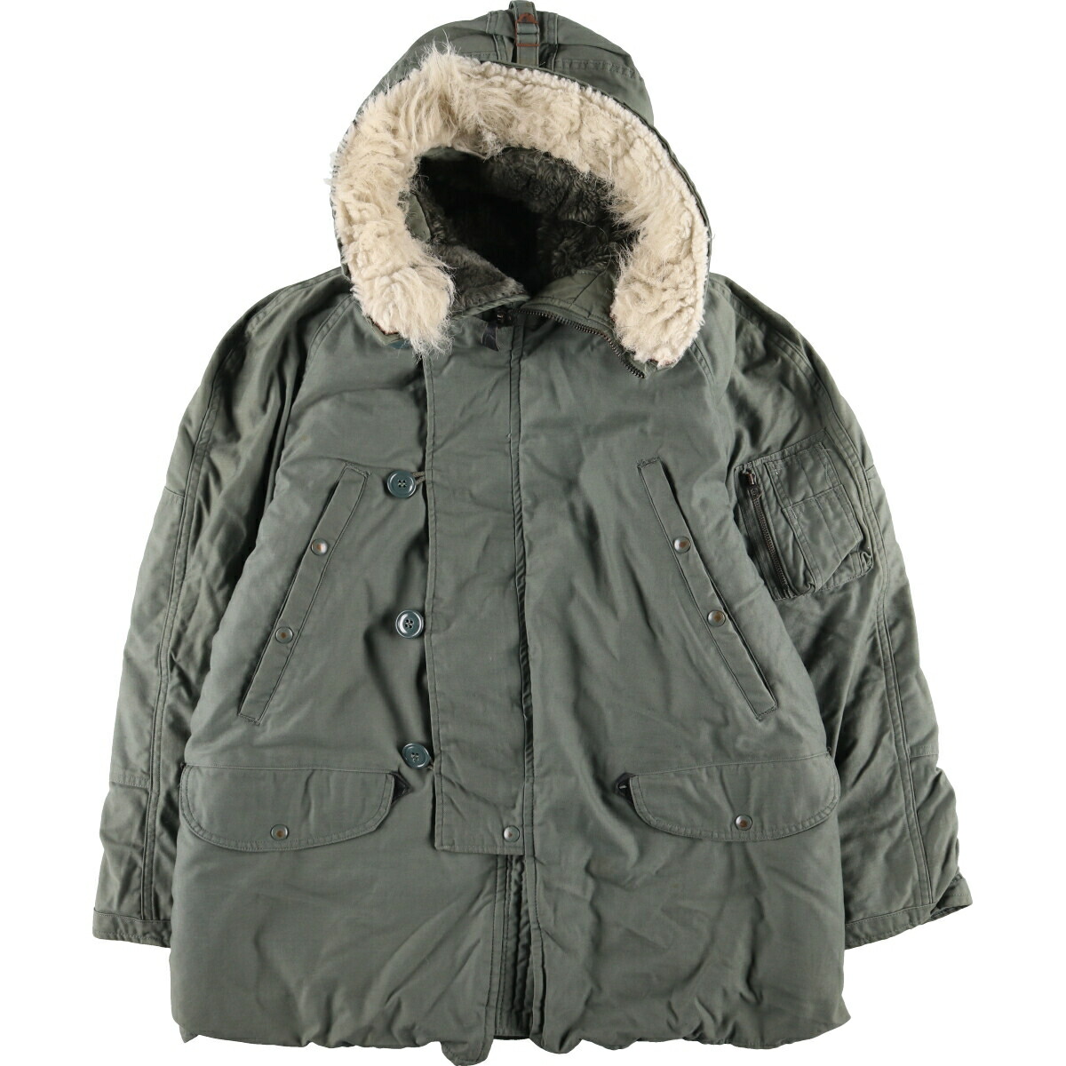 【楽天市場】古着 84年納品 米軍実品 N-3B ミリタリー フライトジャケット USA製 MEDIUM メンズM ヴィンテージ ...