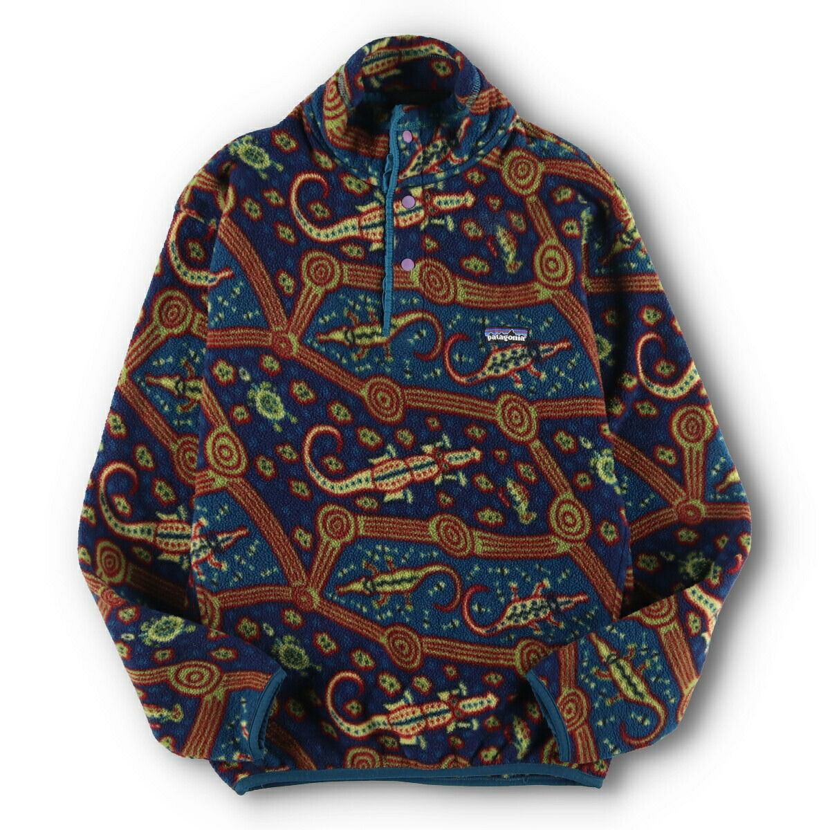 【楽天市場】古着 90'S パタゴニア Patagonia SYNCHILLA シンチラ スナップT 25462 総柄 ワニ柄 ハーフスナップ ...