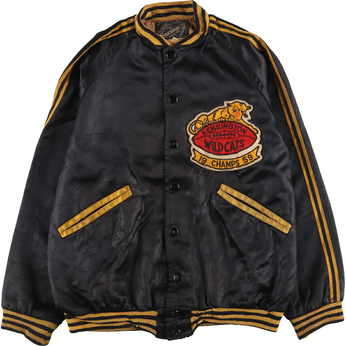 【楽天市場】古着 50'S SPARLINGS サテンボタンスタジャン バーシティジャケット メンズXS ヴィンテージ /evb005016 ...