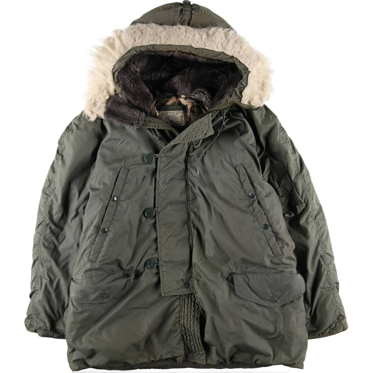 【楽天市場】古着 米軍実品 80'S N-3B ミリタリー フライトジャケット USA製 LARGE メンズL相当 ヴィンテージ /evb009737 【中古】 【250201】：古着屋JAM