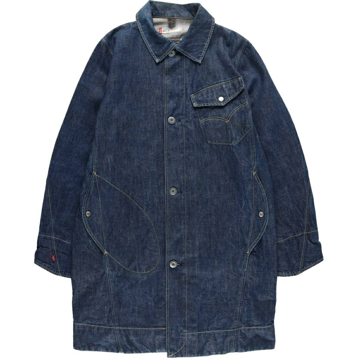 【楽天市場】古着 00'S リーバイス Levi's ENGINEERED エンジニアード 70102-0835 ユーロモデル デニムコート メンズM相当 /evb010602 【中古 ...