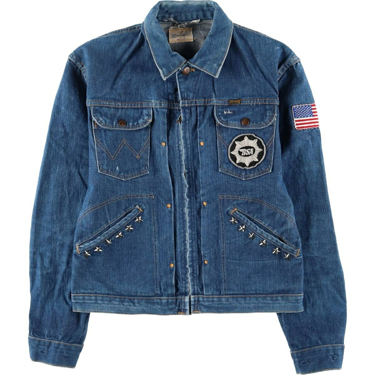 【楽天市場】古着 70'S ラングラー Wrangler 24MJZ スタッズ付き デニムジャケット Gジャン USA製 メンズM相当 /evb010606 【中古】 【250316】 【GR ...