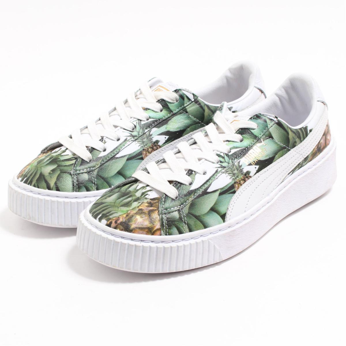 【楽天市場】プーマ PUMA Basket Platform Pineapple レザースニーカー US7C レディース25.0cm ...