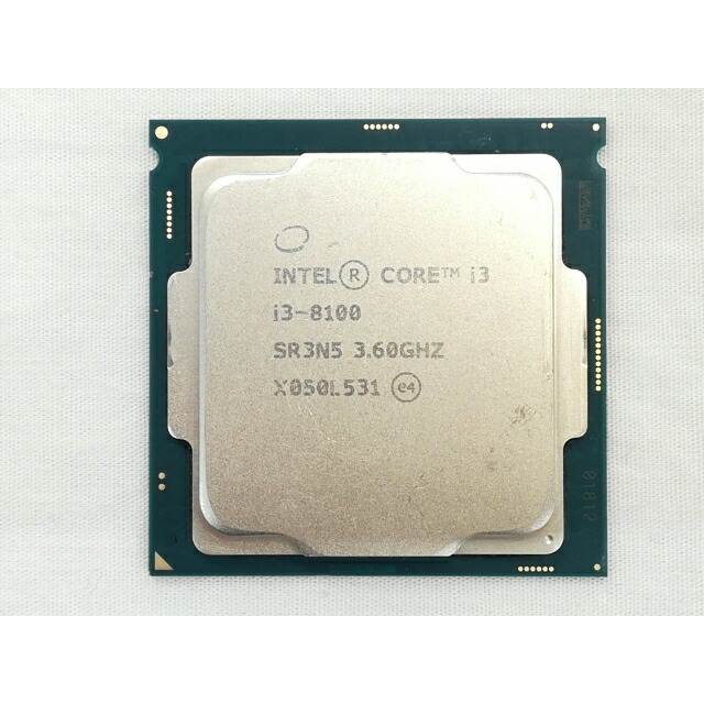 【楽天市場】【中古】Intel Core i3-8100 (3.6GHz) bulk LGA1151/4C/4T/L3 6M/UHD630 ...