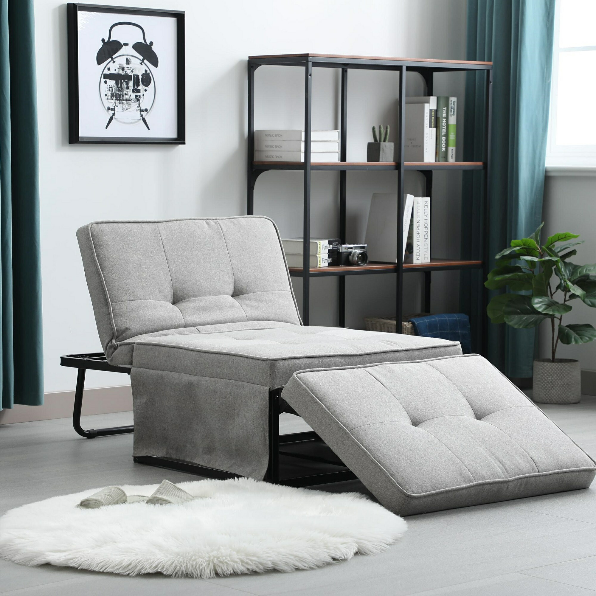 【楽天市場】【Mokutopia】1人掛け ソファ 折りたたみソファ リクライニングソファ 3WAY コンパクト オードマン：ジャパン商事楽天市場店