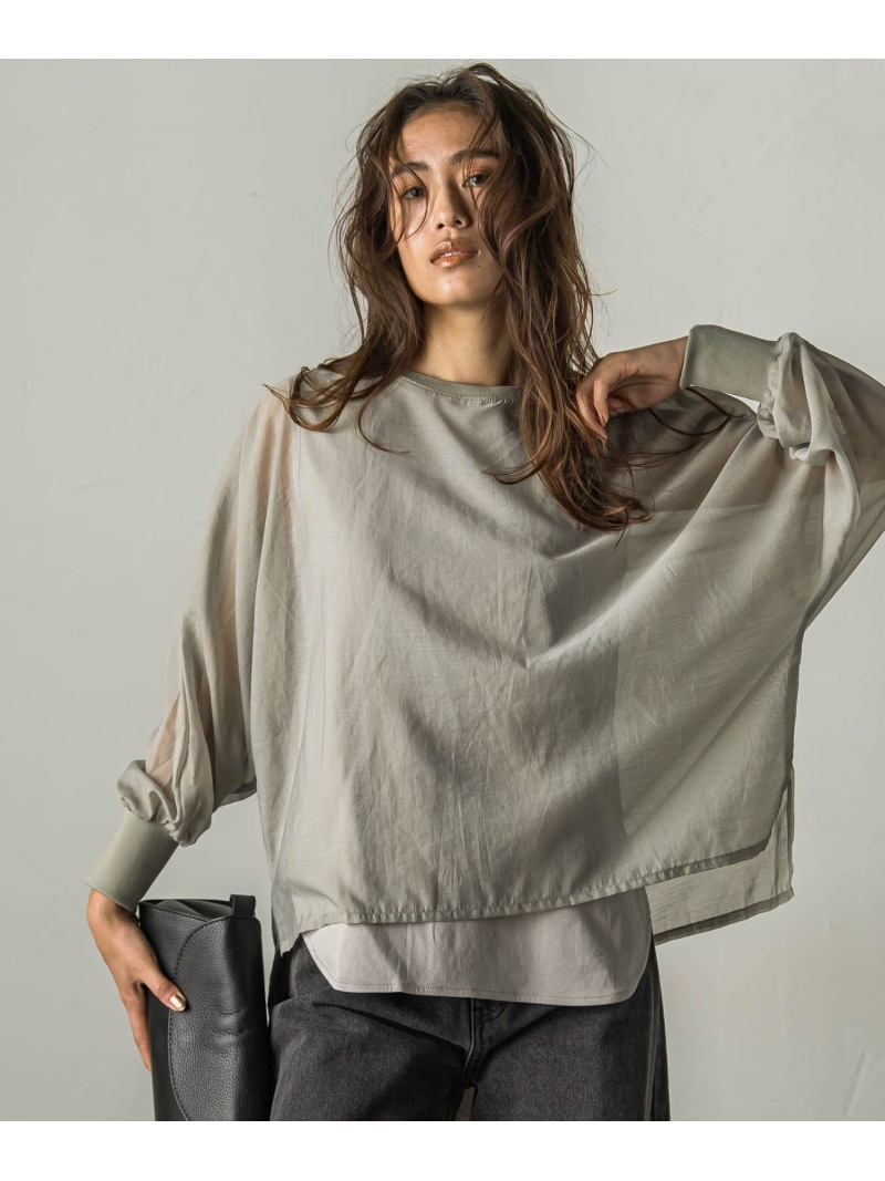 【楽天市場】【SALE／30%OFF】シアーレーヤードブラウスプルオーバー≪手洗い可能≫ MAYSON GREY メイソングレイ トップス ...