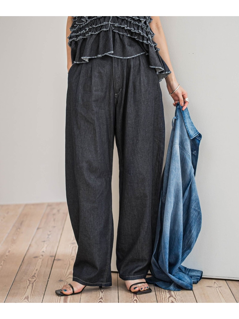 【楽天市場】デニムリラックスカーブパンツ≪洗濯機で洗える≫ MAYSON GREY メイソングレイ パンツ その他のパンツ ネイビー【送料無料】[Rakuten Fashion]：JAVA ...