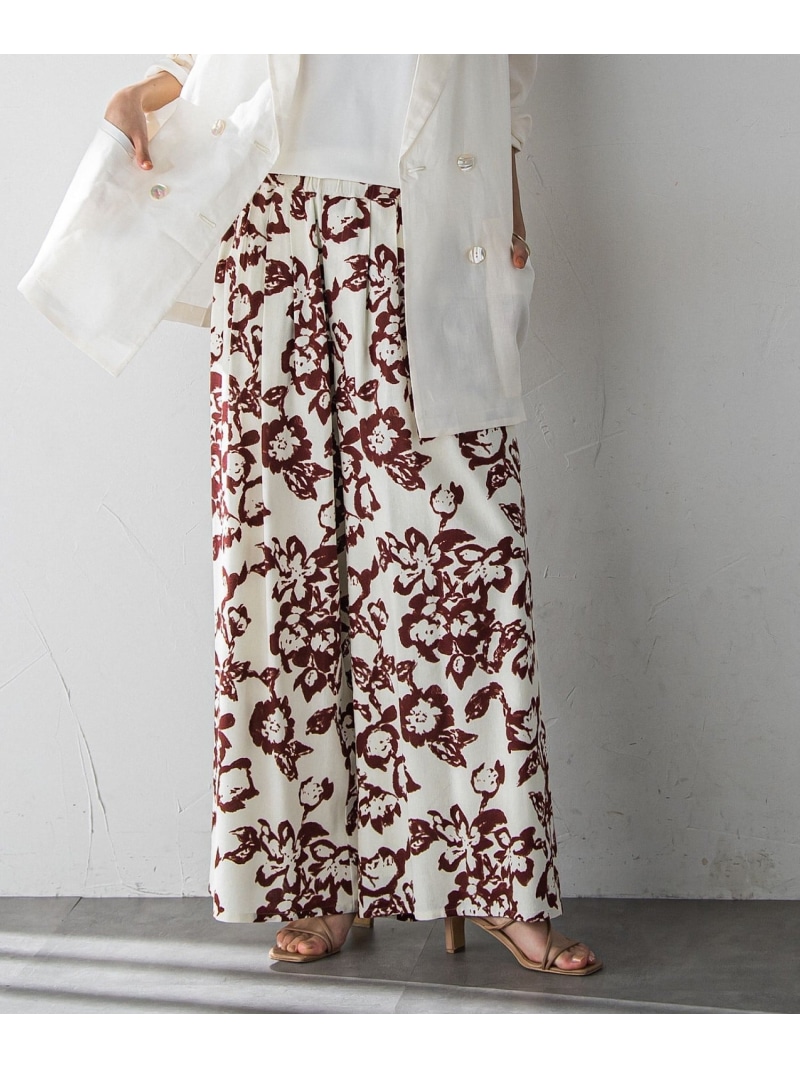 【楽天市場】フラワープリントリラックスタックワイドパンツ MAYSON GREY メイソングレイ パンツ その他のパンツ ブラック ホワイト【送料無料】[Rakuten Fashion ...