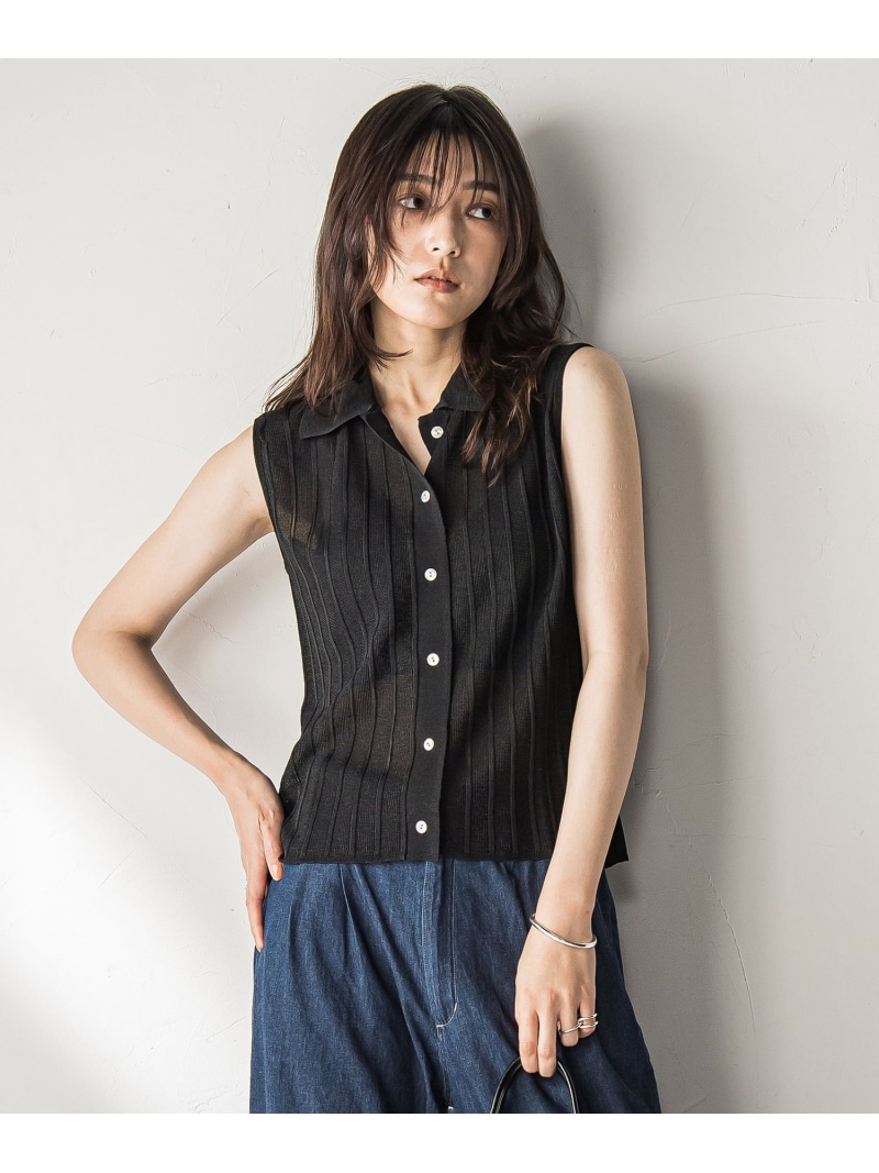 【楽天市場】【WEB限定】シアーノースリーブニットプルオーバー≪手洗い可能≫ MAYSON GREY メイソングレイ トップス ニット ブラウン ブラック【送料無料】[Rakuten ...