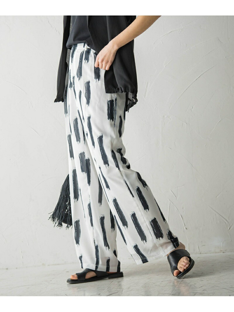 【楽天市場】【SALE／60%OFF】ペイント柄タックワイドパンツ≪洗濯機で洗える≫ MAYSON GREY メイソングレイ パンツ その他の ...