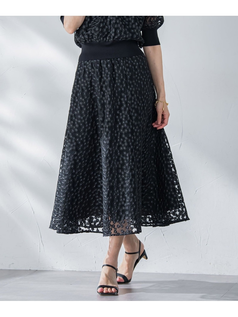 【楽天市場】ミニフラワーチュールレーススカート≪洗濯機で洗える≫ Viaggio Blu ビアッジョブルー スカート その他のスカート ブラック ホワイト【送料無料】[Rakuten ...