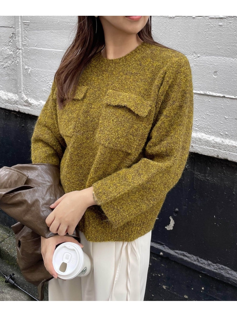 【楽天市場】【ENIM BY VICKY】圧縮ブークレフラプポケットニットトップス《手洗い可能》 VICKY ビッキー トップス ニット ...