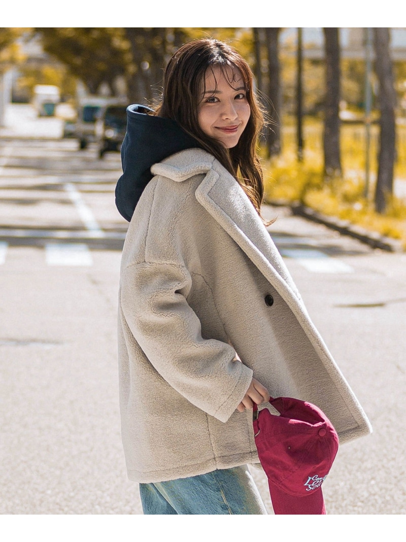 【楽天市場】【SALE／20%OFF】ミクロボアムートンピーコート VICKY ビッキー ジャケット・アウター テーラードジャケット・ブレザー ...