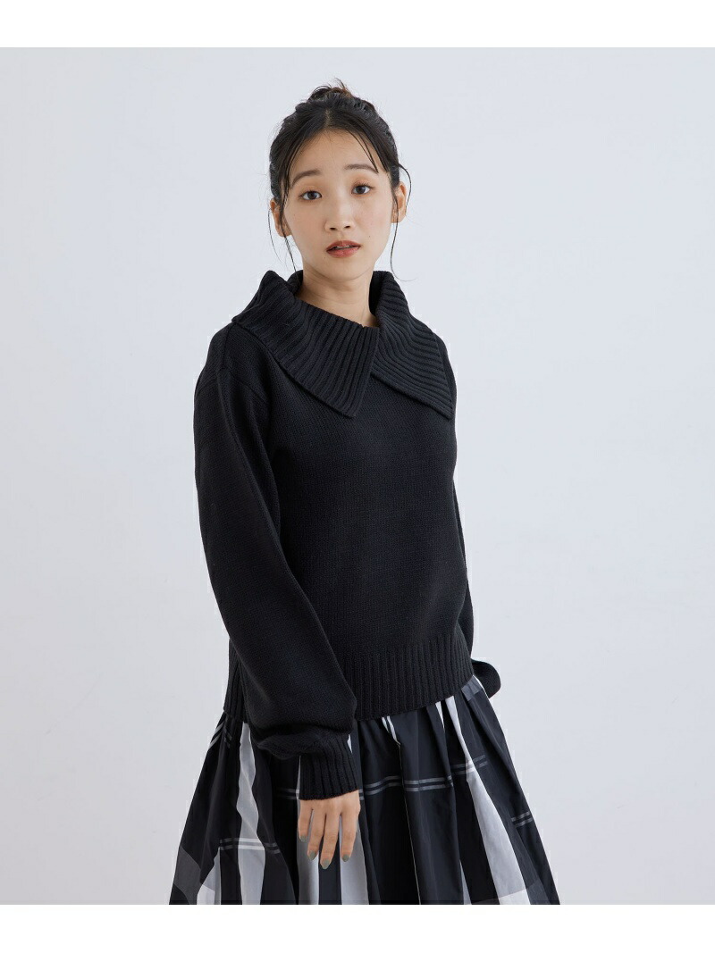 【楽天市場】【SALE／50%OFF】BIGカラーボリュームスリーブプルオーバー JAYRO ジャイロ トップス ニット ホワイト ブラック ...