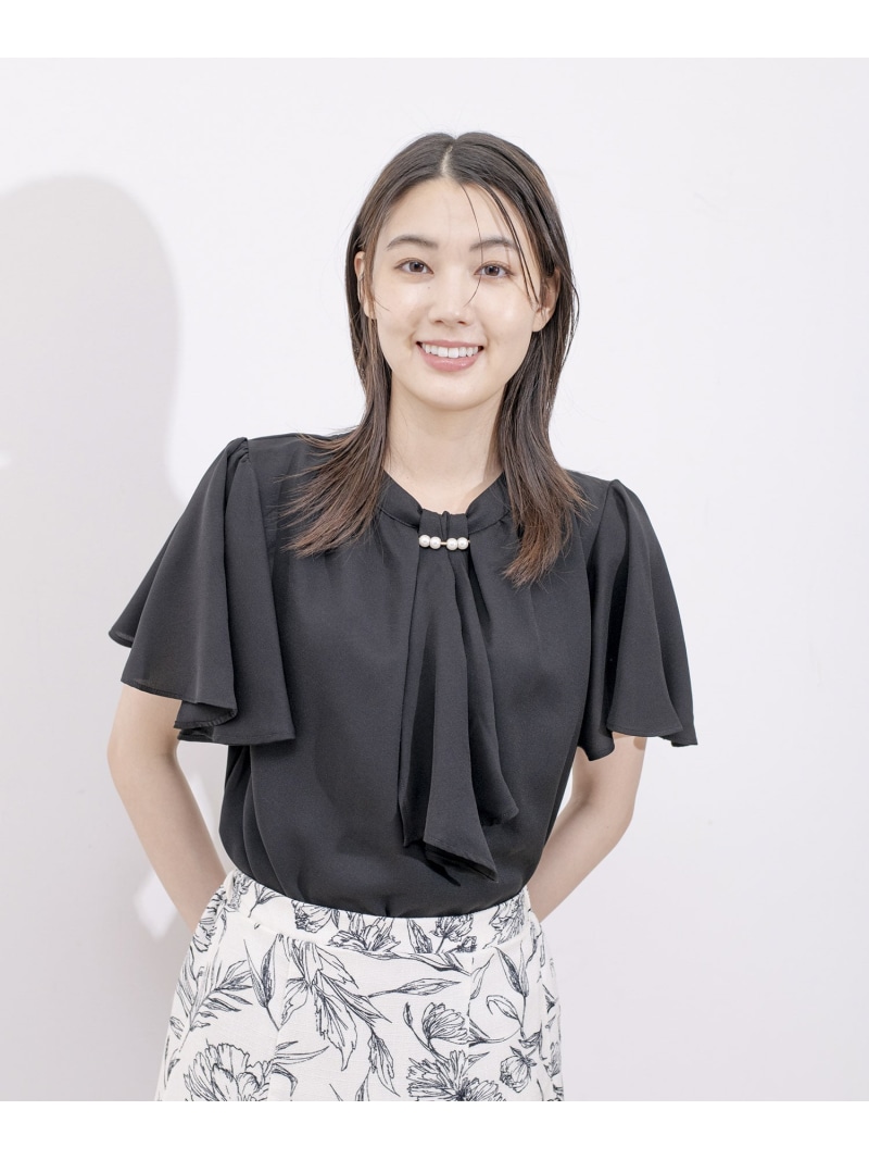 【楽天市場】【SALE／30%OFF】パールアクセントボータイブラウス JAYRO ジャイロ トップス シャツ・ブラウス ブラック グレー ...