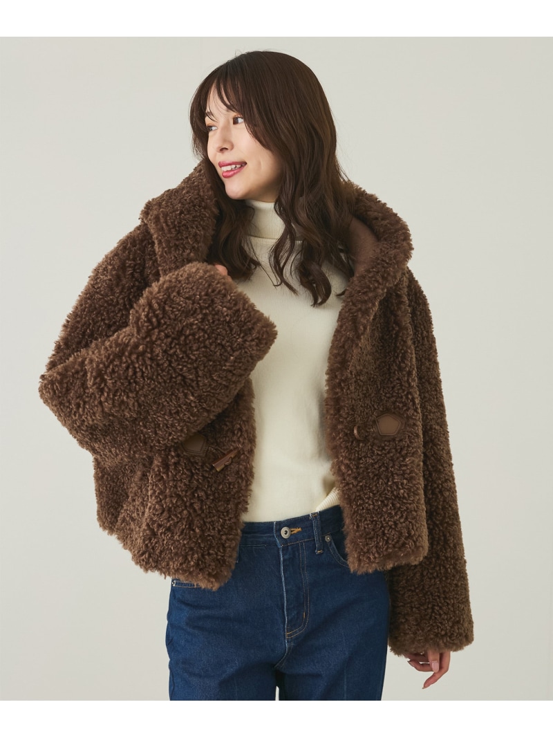 【楽天市場】【SALE／50%OFF】プードルショートダッフル JAYRO ジャイロ ジャケット・アウター ムートンコート ベージュ ブラウン【RBA_E】【送料無料】[Rakuten ...