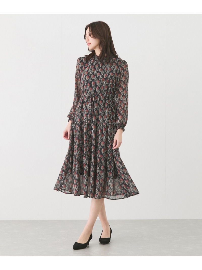 【楽天市場】ハイネックプリントワンピース JAYRO ジャイロ ワンピース・ドレス ワンピース ピンク ブラック【送料無料】[Rakuten Fashion]：JAYRO