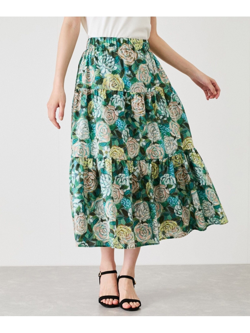 【楽天市場】【SALE／20%OFF】水彩画フレアースカート JAYRO ジャイロ スカート その他のスカート イエロー グリーン【RBA_E】【送料無料】[Rakuten Fashion ...