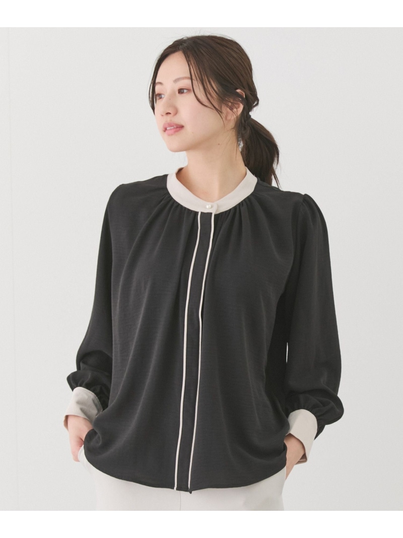 【楽天市場】【SALE／20%OFF】ポーラ配色使いブラウス JAYRO ジャイロ トップス シャツ・ブラウス ベージュ ブルー ブラック ホワイト【RBA_E】【送料無料】[Rakuten ...