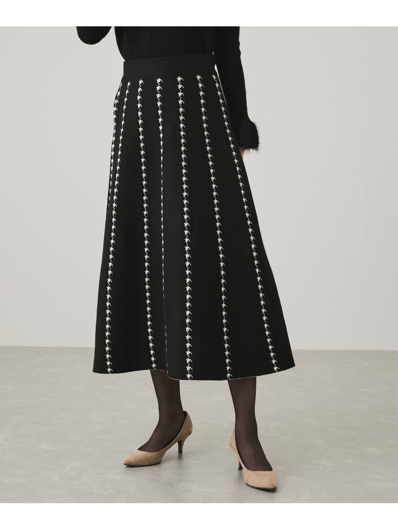 【楽天市場】ラインチドリフレアニットスカート JAYRO ジャイロ スカート その他のスカート ブラック グレー【送料無料】[Rakuten Fashion]：JAYRO