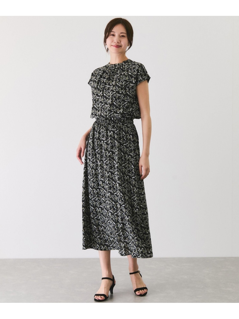 【楽天市場】【SALE／30%OFF】花柄デシンフレンチスリーブワンピース JAYRO ジャイロ ワンピース・ドレス ワンピース ホワイト ブラック ブルー【RBA_E】【送料無料 ...