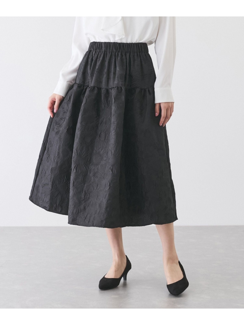 【楽天市場】【SALE／30%OFF】フラワージャガード フレアスカート JAYRO ジャイロ スカート その他のスカート シルバー ブラック【RBA_E】【送料無料】[Rakuten ...