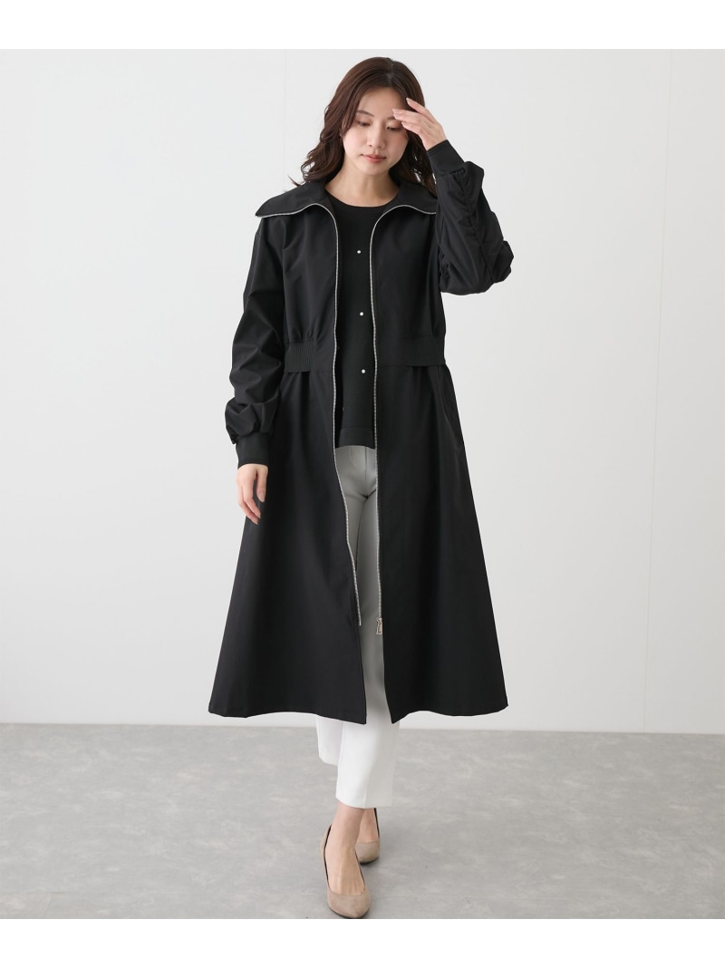 【楽天市場】ウエスト切替ジップアップロングコート JAYRO ジャイロ ジャケット・アウター その他のジャケット・アウター ネイビー ブルー ...