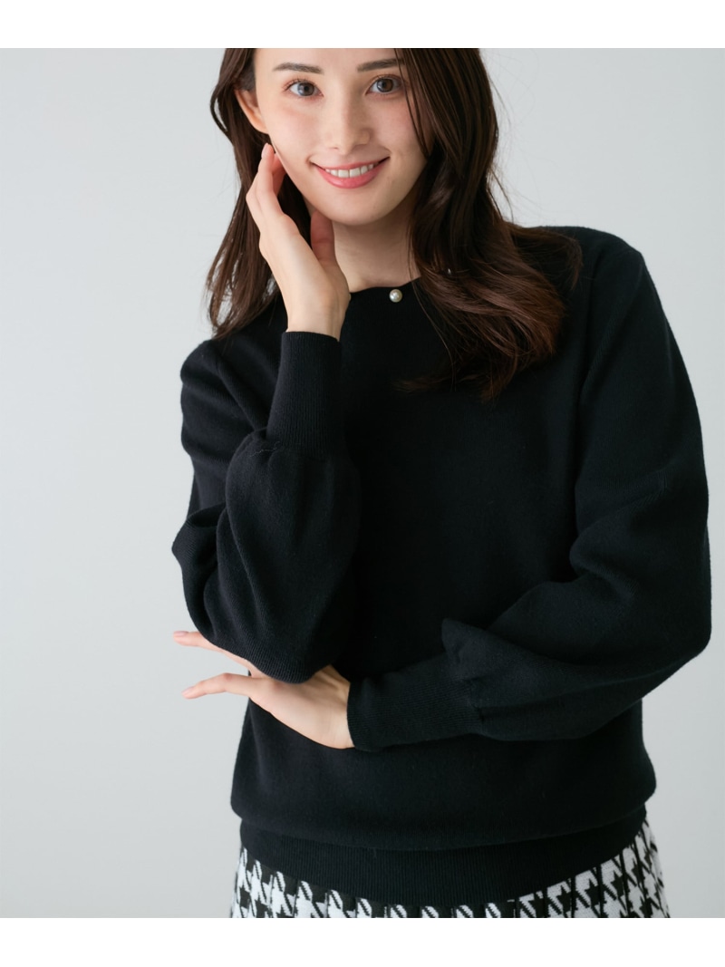 【楽天市場】【SALE／50%OFF】パール付きスカラップカラーニットプルオーバー JAYRO ジャイロ トップス ニット ホワイト ベージュ ブルー ピンク ブラック【RBA_E ...