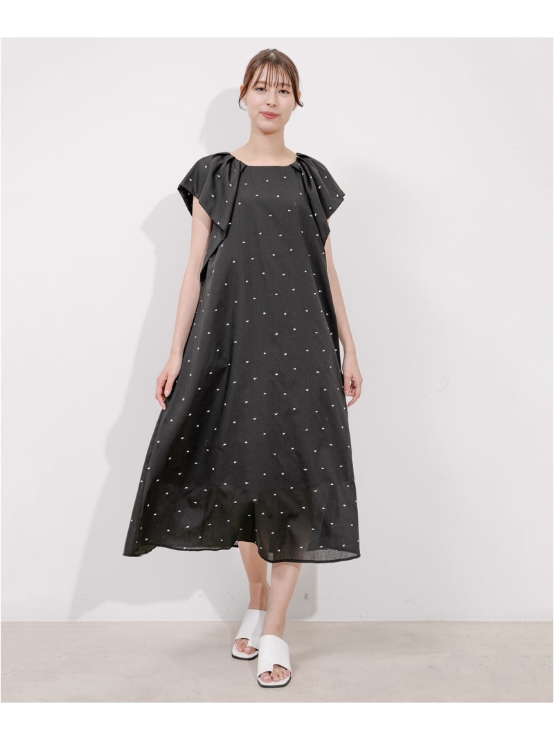 【楽天市場】【SALE／50%OFF】刺繍ドットワンピース JAYRO ジャイロ ワンピース・ドレス ワンピース ブルー ブラック【RBA_E】【送料無料】[Rakuten Fashion ...