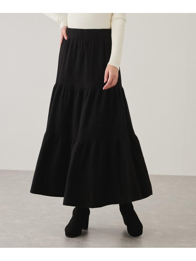 【楽天市場】【SALE／50%OFF】ティアードニットスカート JAYRO ジャイロ スカート その他のスカート ブラック グレー ベージュ【RBA_E】[Rakuten Fashion]：JAYRO