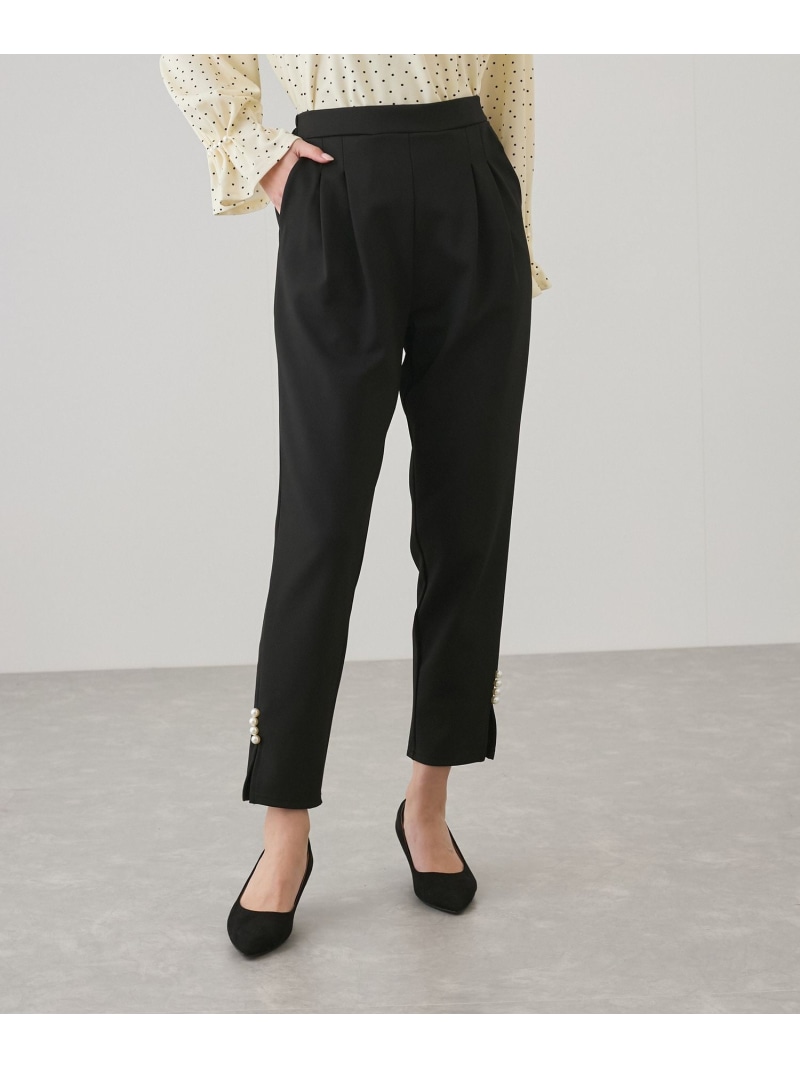 【楽天市場】裾パールテーパードパンツ JAYRO ジャイロ パンツ その他のパンツ ブラック グレー ベージュ【送料無料】[Rakuten Fashion]：JAYRO