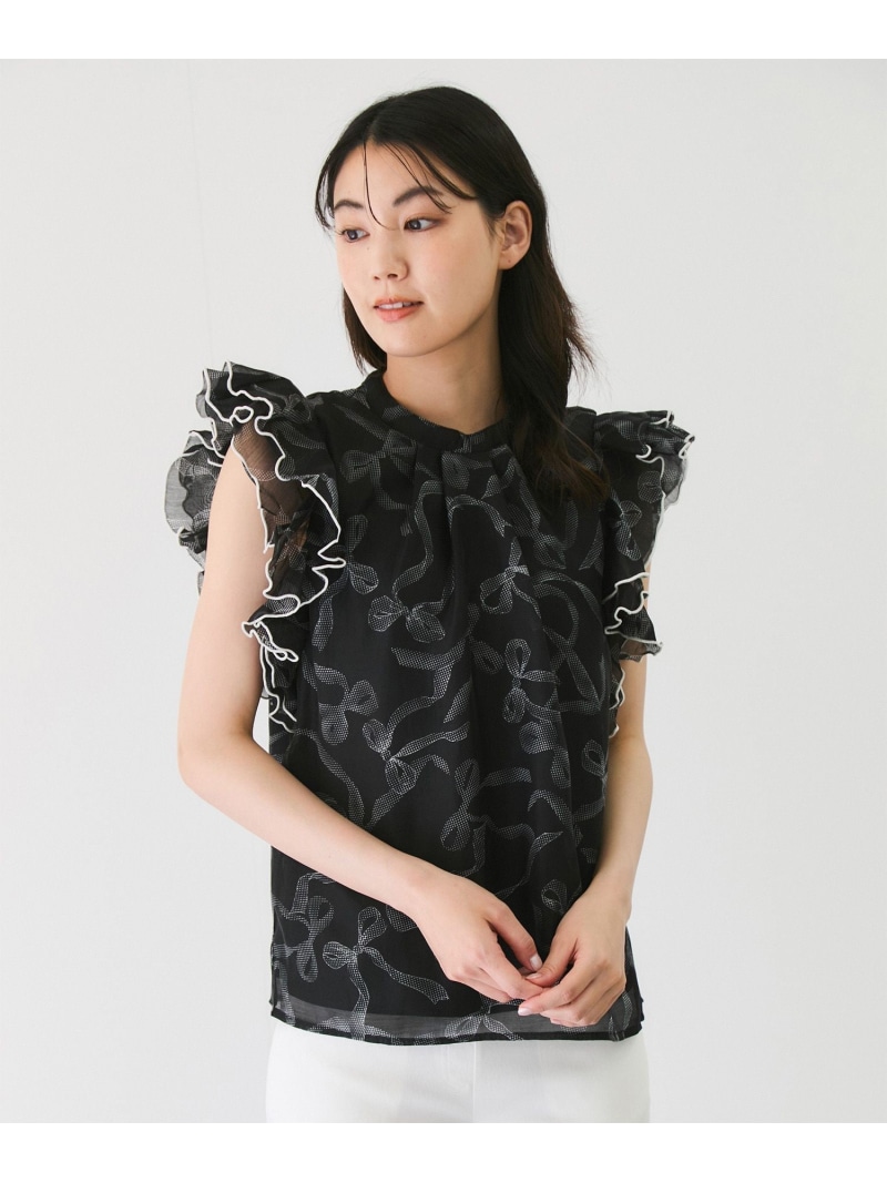 【楽天市場】【SALE／20%OFF】袖ラッフルブラウス JAYRO ジャイロ トップス シャツ・ブラウス ベージュ ブラック【RBA_E】【送料無料】[Rakuten Fashion]：JAYRO