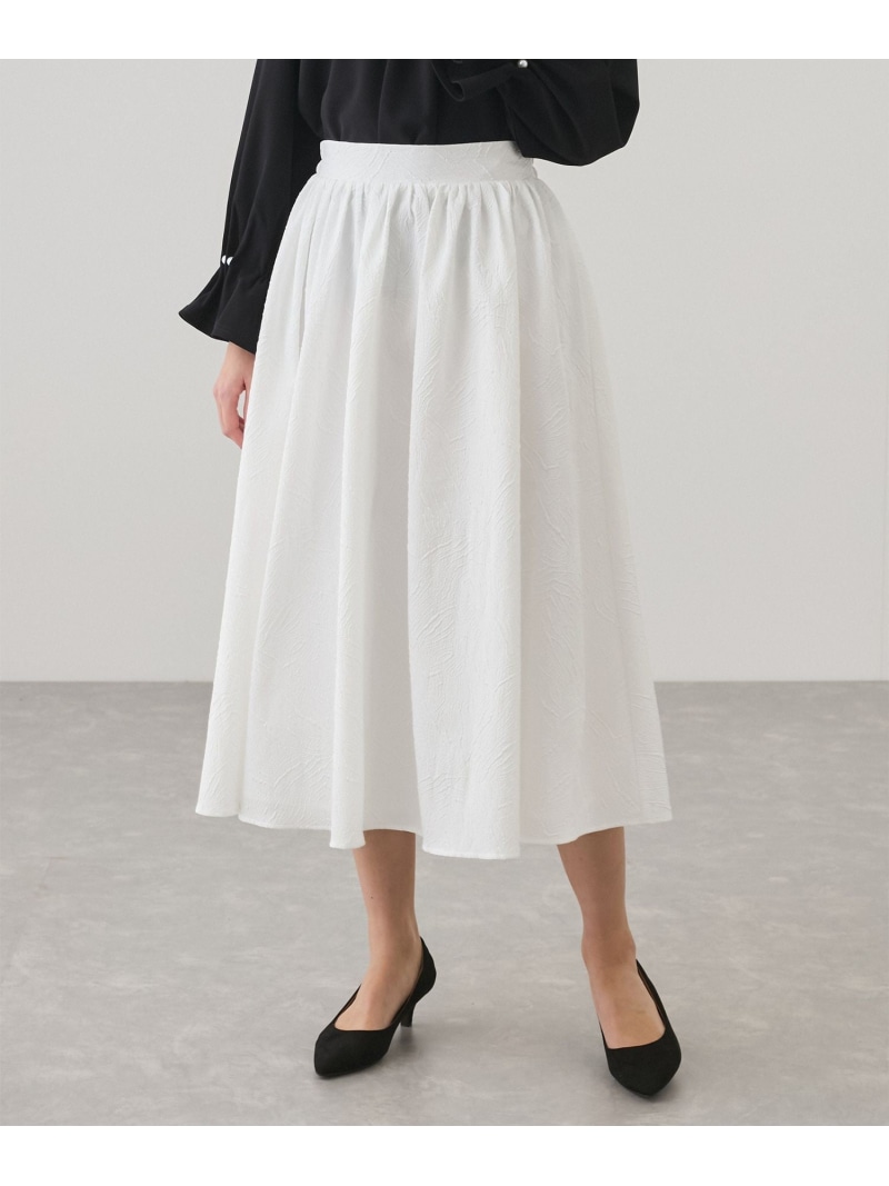 【楽天市場】ギャザーフレアースカート JAYRO ジャイロ スカート その他のスカート ホワイト ブラック【送料無料】[Rakuten Fashion]：JAYRO