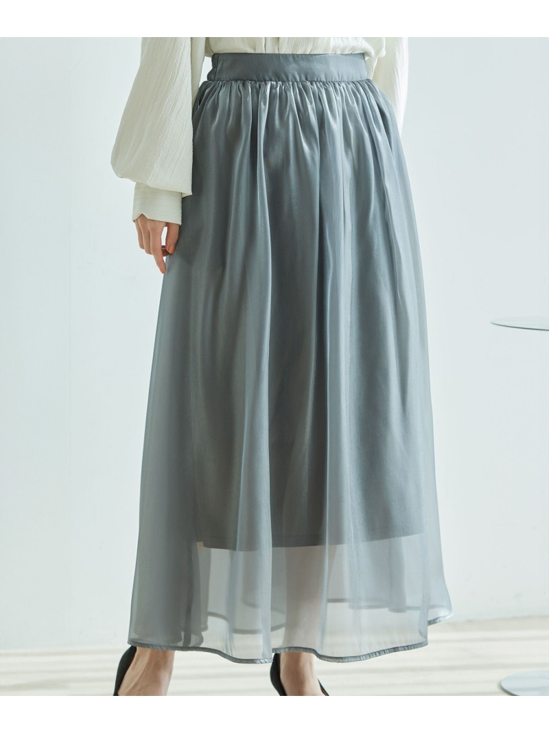 【楽天市場】【SALE／30%OFF】オーガンジーギャザースカート JAYRO ジャイロ スカート その他のスカート ホワイト グレー ...