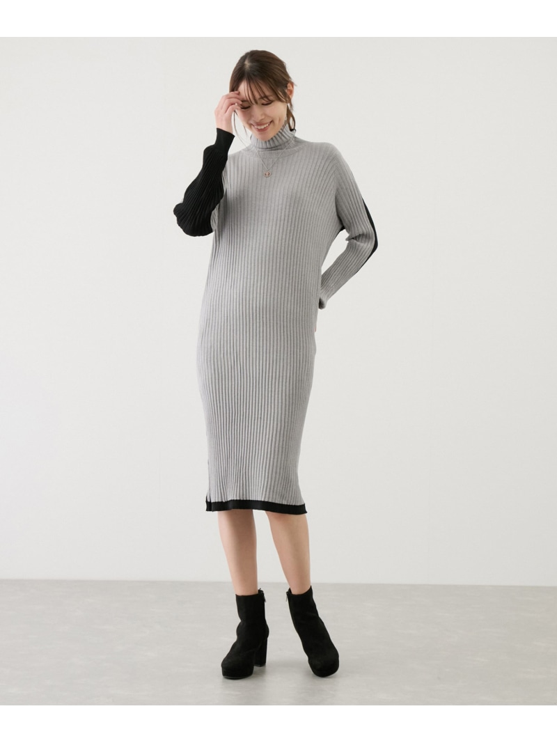 【楽天市場】【SALE／50%OFF】【EC限定】バイカラーニットワンピース JAYRO ジャイロ ワンピース・ドレス ワンピース グレー ベージュ【RBA_E】[Rakuten ...