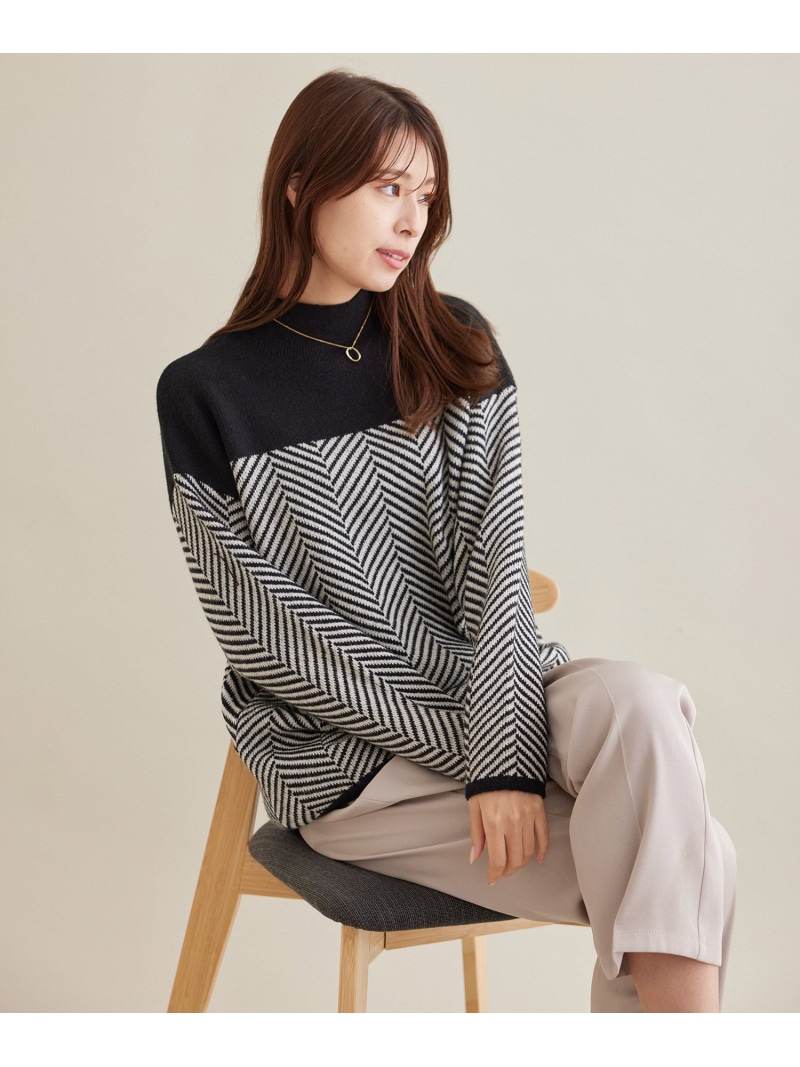 【楽天市場】【SALE／50%OFF】へリンボンプルオーバー JAYRO ジャイロ トップス ニット ベージュ グリーン ブラック ブルー ...