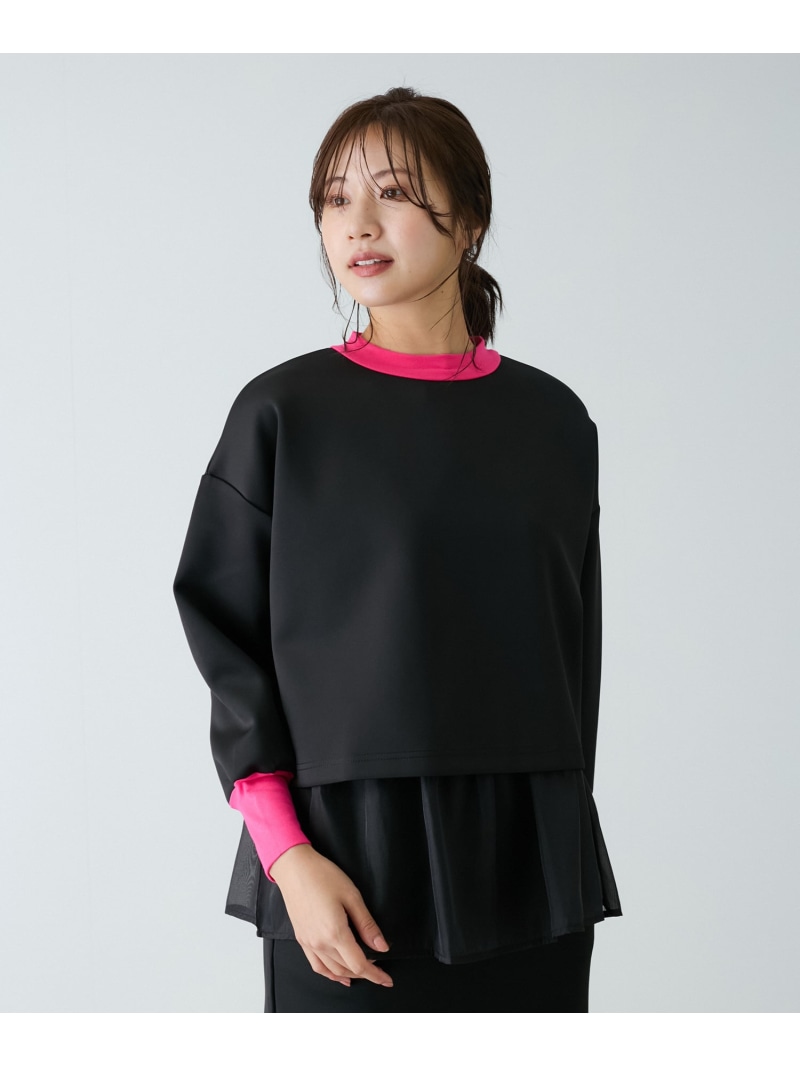【楽天市場】【SALE／50%OFF】バイカラーチュールプルオーバー JAYRO ジャイロ トップス その他のトップス ブラック グレー ...